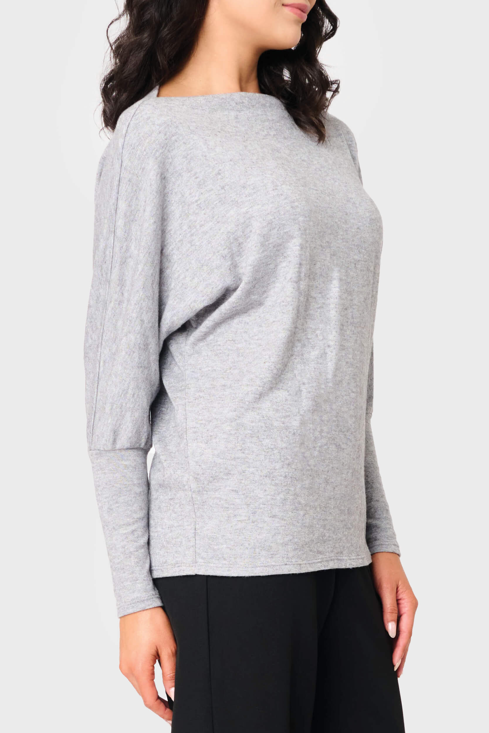 Slouchy Luxe Open Neck Sweater | Cashmere-Soft Knit Pullover – Gibsonlook